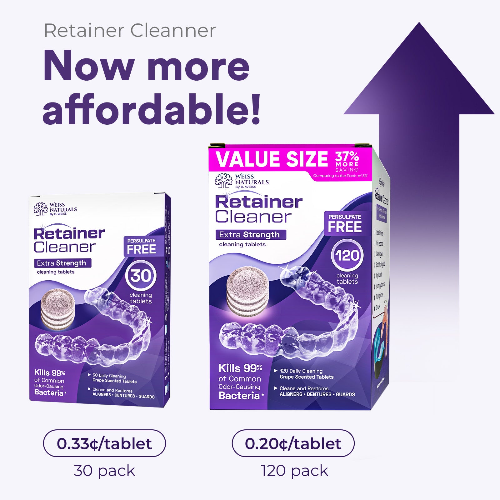 Daily Aligner Cleaner & Retainer Cleaner Tablets - B.WEISS – B.WEISS Health